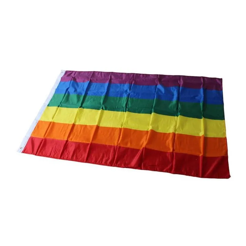 Rainbow Rainbow Rainbow Flag Banner 3x5ft 90x150cm Polyester Color For