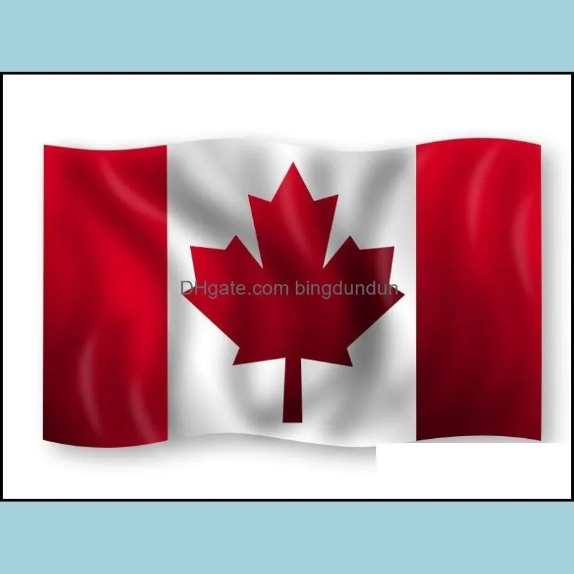 Large Canadian Polyester Maple Leaf Tent Flags 90cm X 150cm Outdoor ...