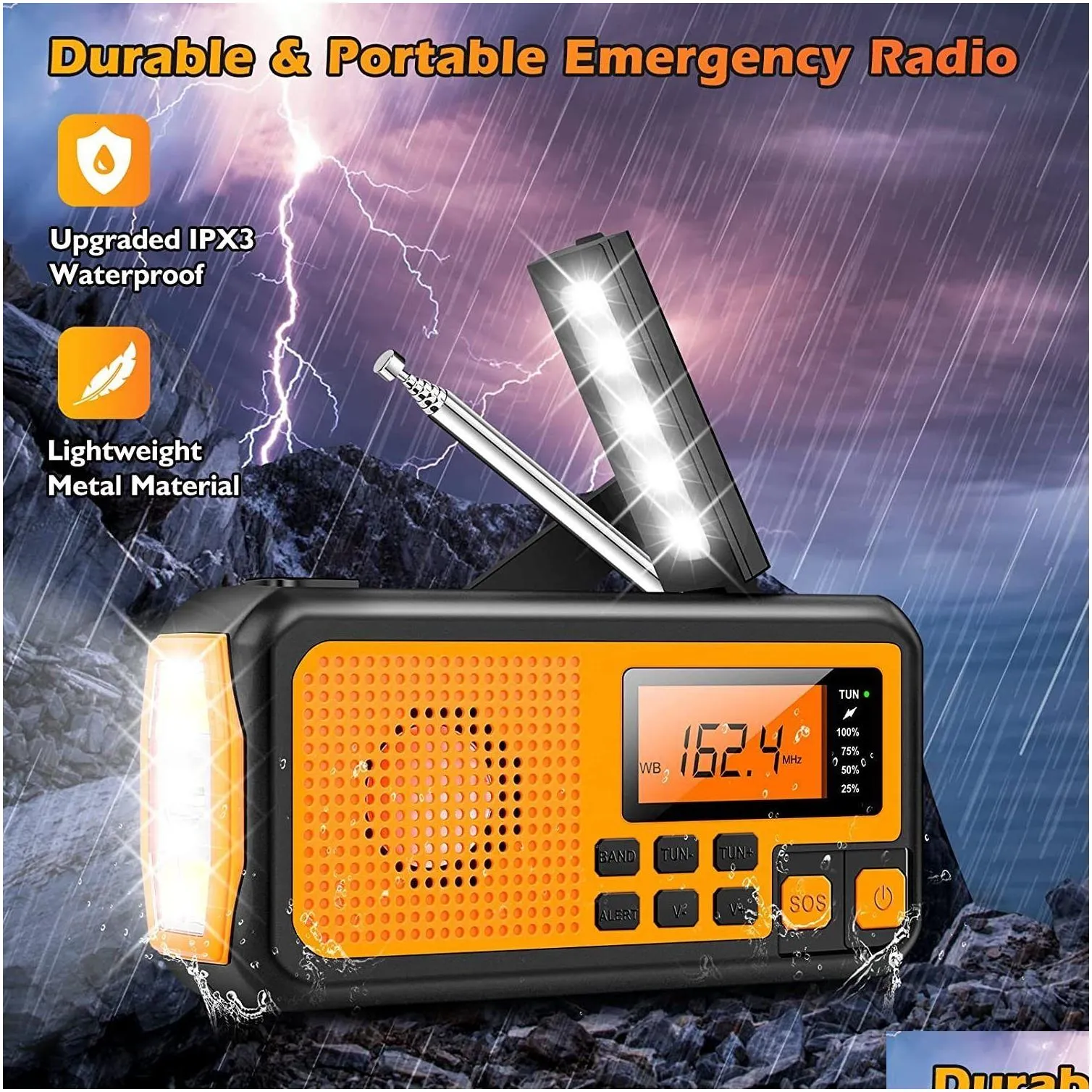 2023 Dab FM/AM Bluetooth Emergency Solar Fm Radio Receiver With Hand ...