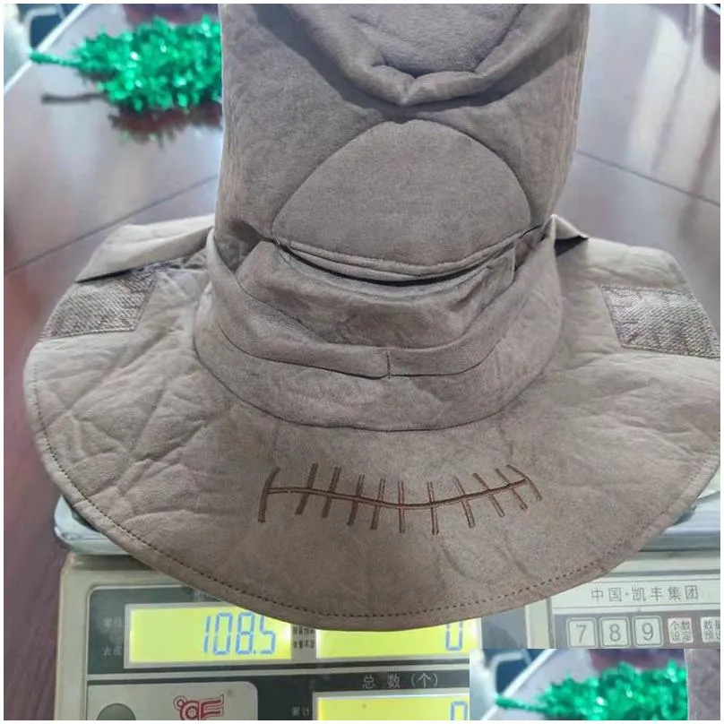 DHgate.com:Angled Witch Hat, Leather Wizard Hat for Halloween Costume ...