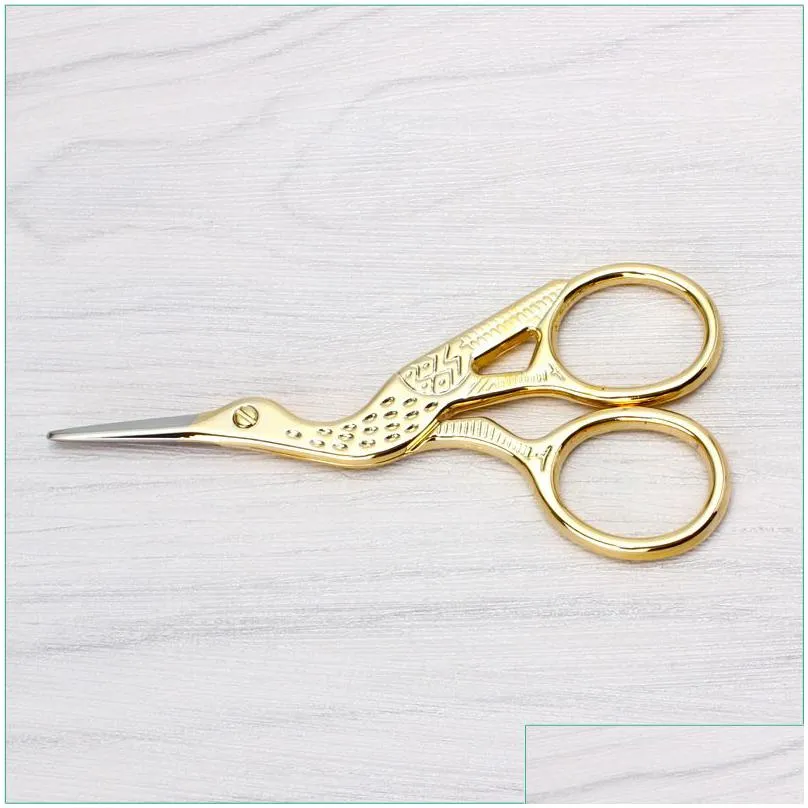 DHgate.com:Gold Stainless Steel Stork Shape Sewing Scissors for ...