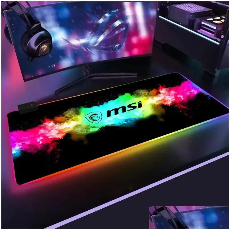 Mouse Pads Wrist Rests Msi Pad Rgb Mousepad Keyboard Gaming Carpet ...