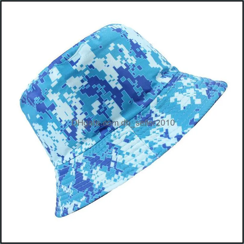 Summer Cartoon Graffiti Camouflage Bucket Hat For Women And Men Wide ...