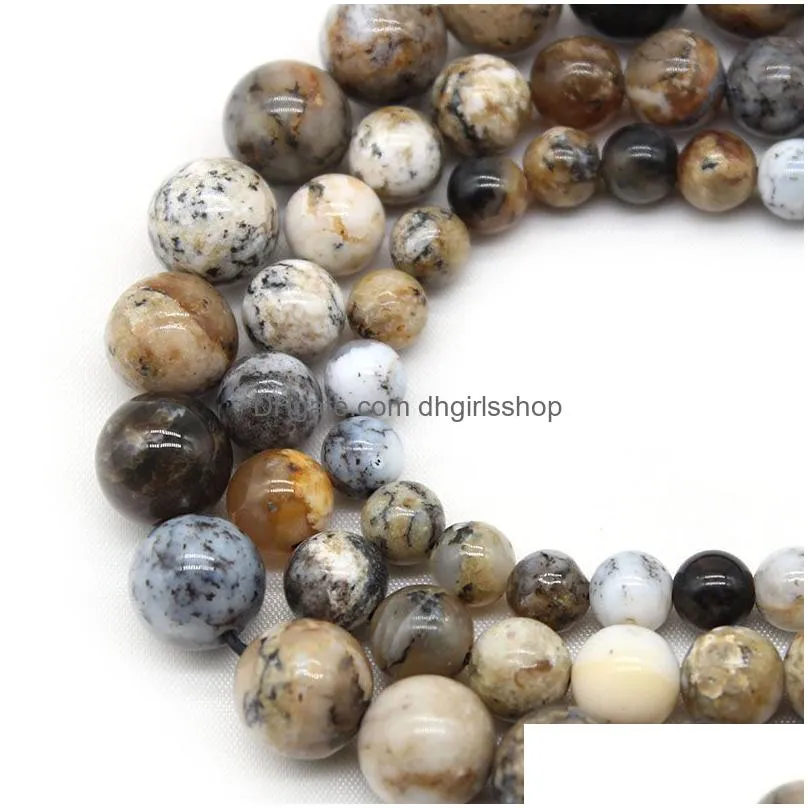 DHgate.com:Blue Ocean Agate Stone Round Loose Bead Assortment (15/8 ...