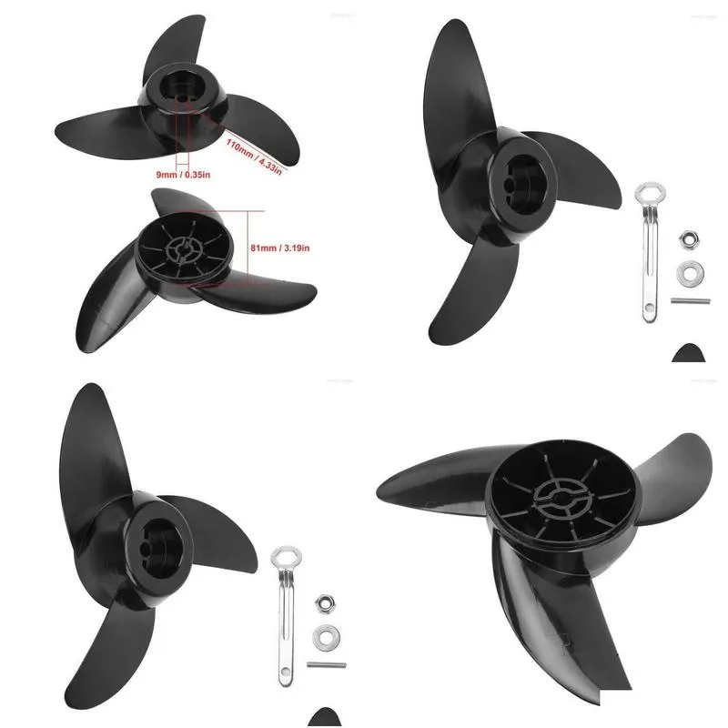 Electric Outboard Propeller Kit With All Terrain Wheels And 3 Blades ...
