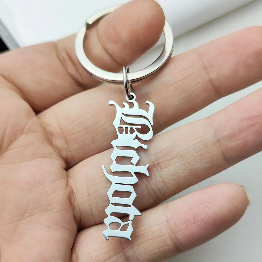 Personalized Stainless Steel Vertical Nameplate Pendant Customized ...