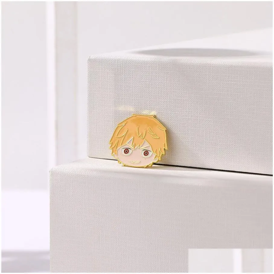 Cute Anime Chainsaw Man Enamel Pin Cool Badges Lapel Badge For