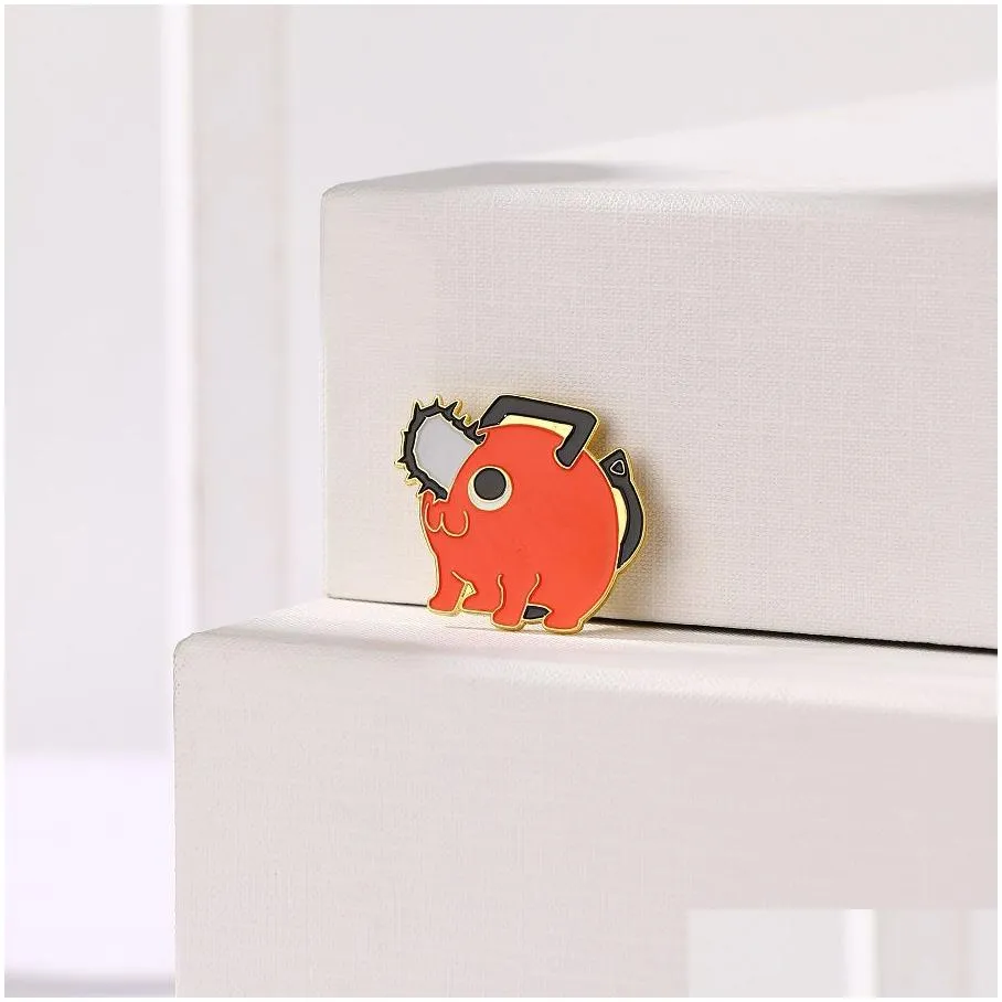 Cute Anime Chainsaw Man Enamel Pin Cool Badges Lapel Badge For