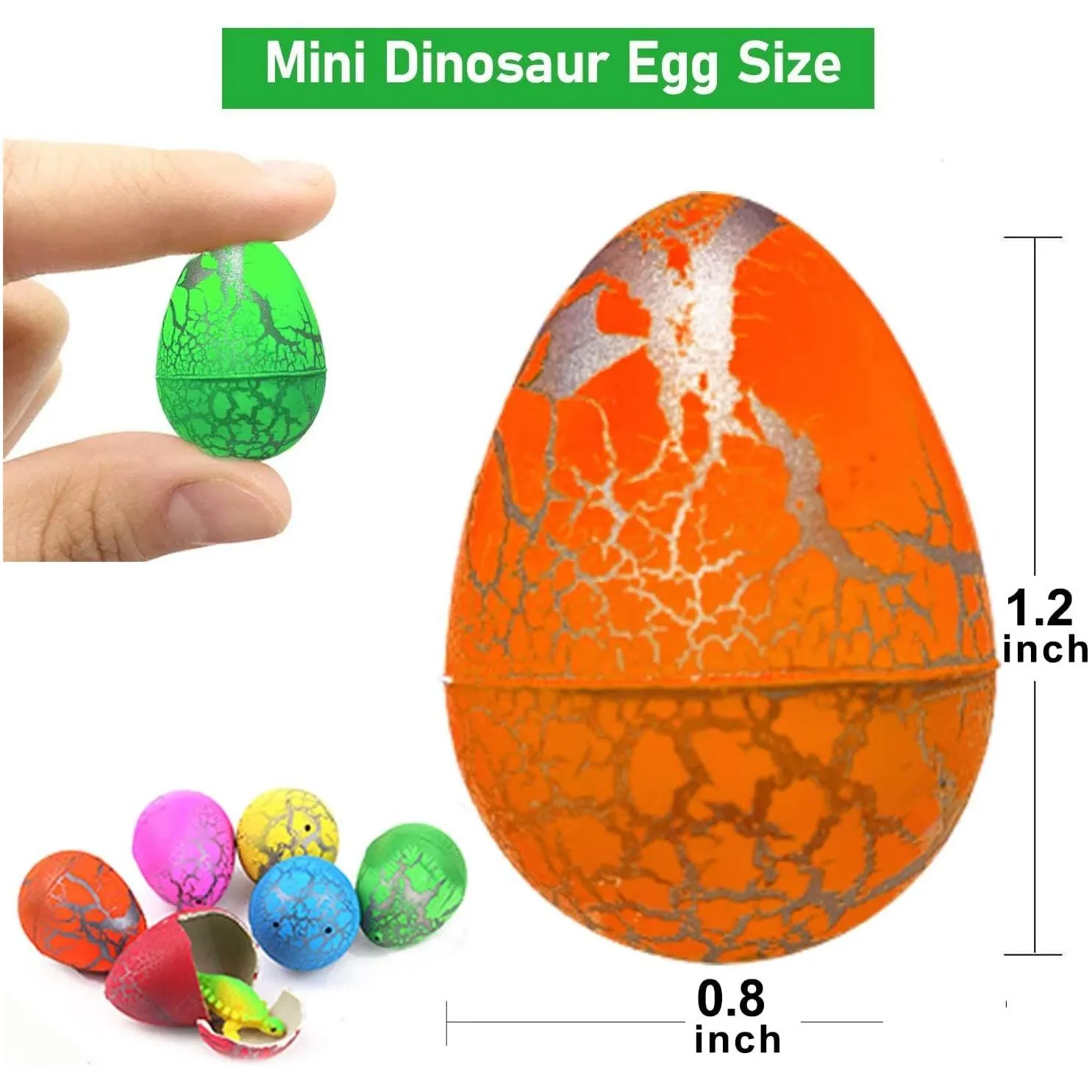 Dinosaur Eggs Toys, 60-Pack Hatching Dino Eggs, Grow in Water with ...