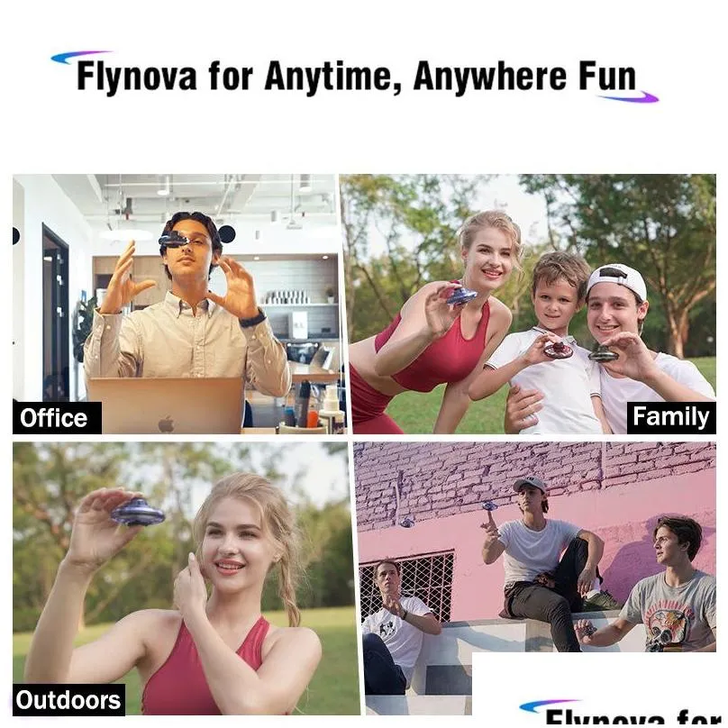 Flynova Ufo Fidget Spinner Toy Portable Rc Brushless Helicopter With ...