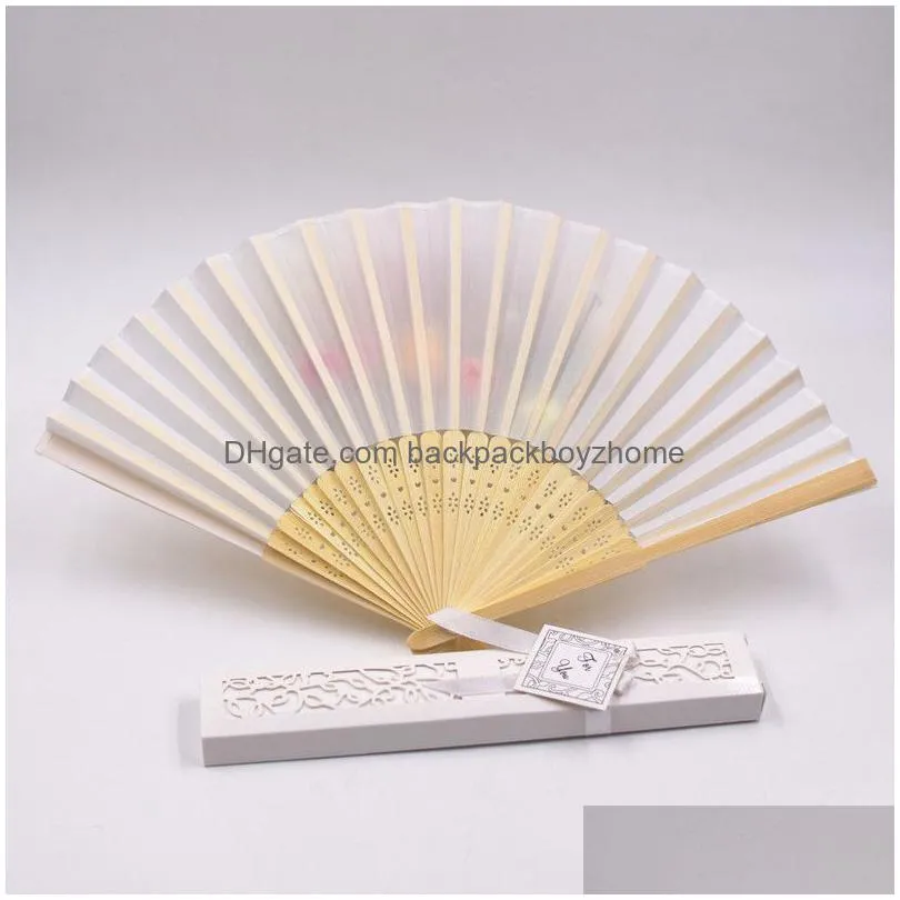 Party Favor Silk Fold Hand Fan Favors And Gifts For Guest Cloth ...