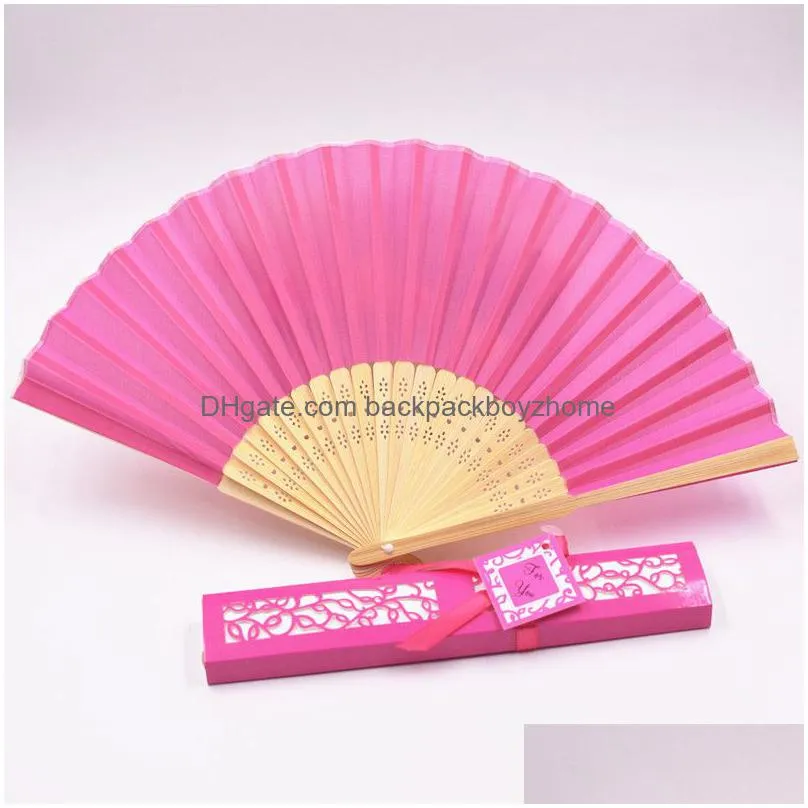 Party Favor Silk Fold Hand Fan Favors And Gifts For Guest Cloth ...