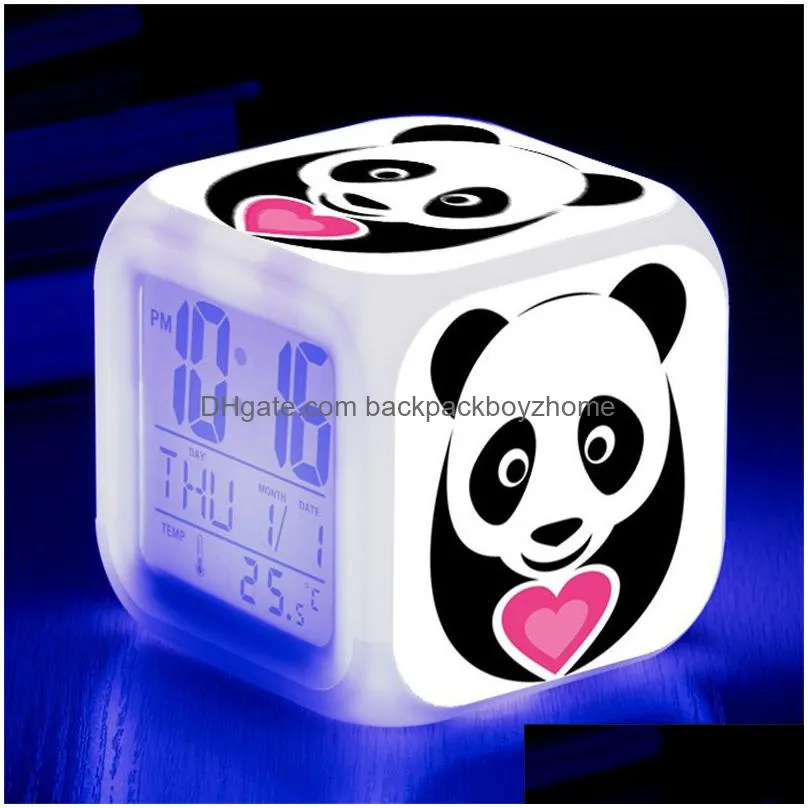 Digital Desk Clocks: Decorative Table Clocks With Panda Design, LED ...