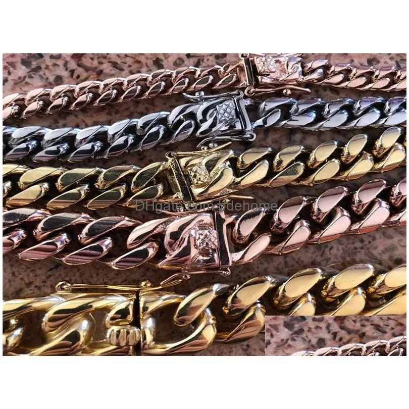 DHgate.com:Titanium Stainless Steel Cuban Link Chain for Men - 8/10/12 ...