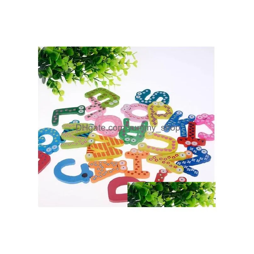 DHgate.com:Colorful Wooden Magnetic Letters for Toddlers - Fun Fridge ...