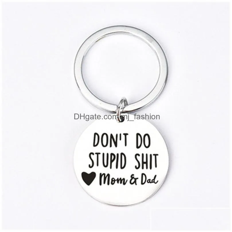 Key Rings Gag Gifts For Teen Boys Girls: Don't Do Stupi Poop Love Mum ...