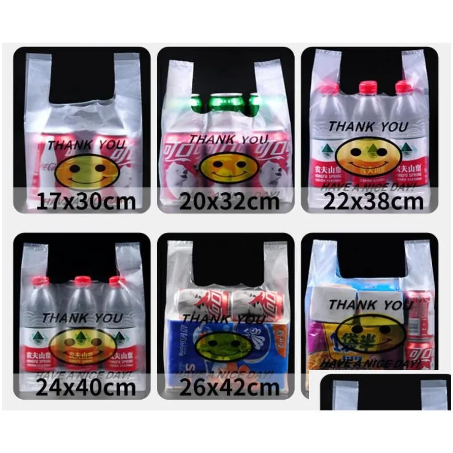 Customizable Waterproof Smiling Face Packing reusable shopping bags ...