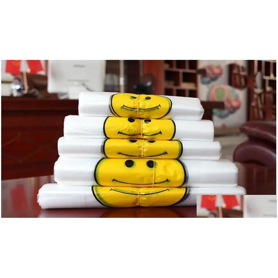 Customizable Waterproof Smiling Face Packing reusable shopping bags ...