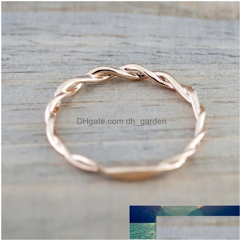 DHgate.com:Rose Gold Band Ring Set: Chic Stackable Micro Crystal Finger Rings Jewelry:Jewelry