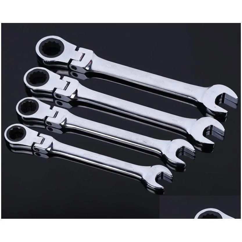 Flexible Ratchet Gears Wrench Set For Bike Torque Spanner 624mm Open End Repair Tool With Drop ...