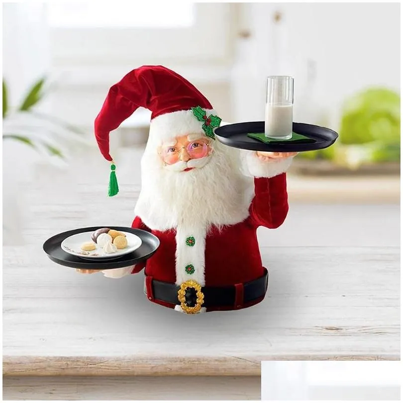Creative Santa Snack Plate And Snowman Dessert Table For Christmas ...