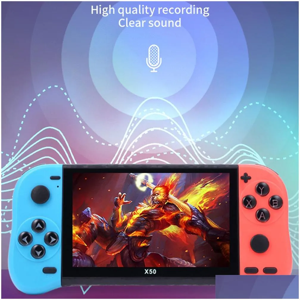 DHgate.com:X50 Portable Handheld Game Console 5.1-Inch HD SN 64Bit with ...