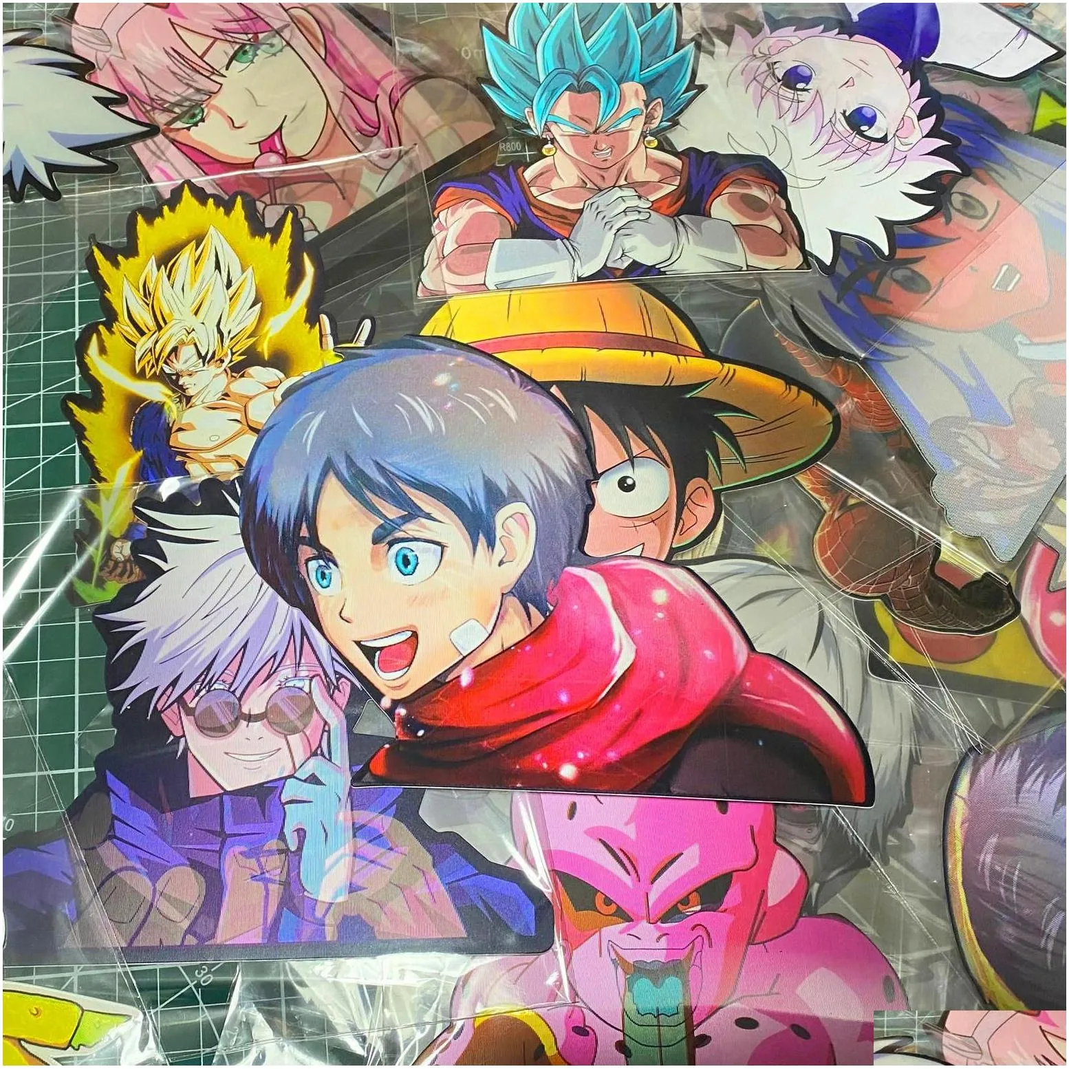 3D Cartoon Car Anime Window Stickers Demon Slayer Dragon & Japanese ...