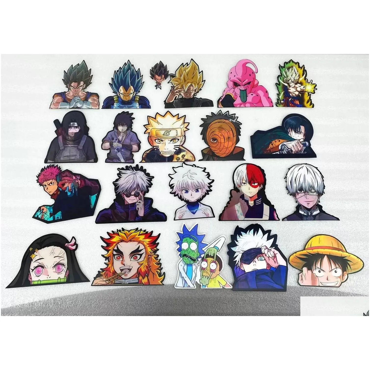 3D Cartoon Car Anime Window Stickers Demon Slayer Dragon & Japanese ...