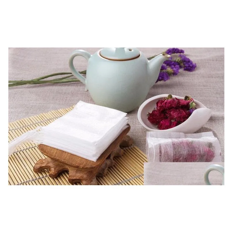 L327G Corn Fiber Disposable Tea Filter Bags Infuser Strainer For Home ...
