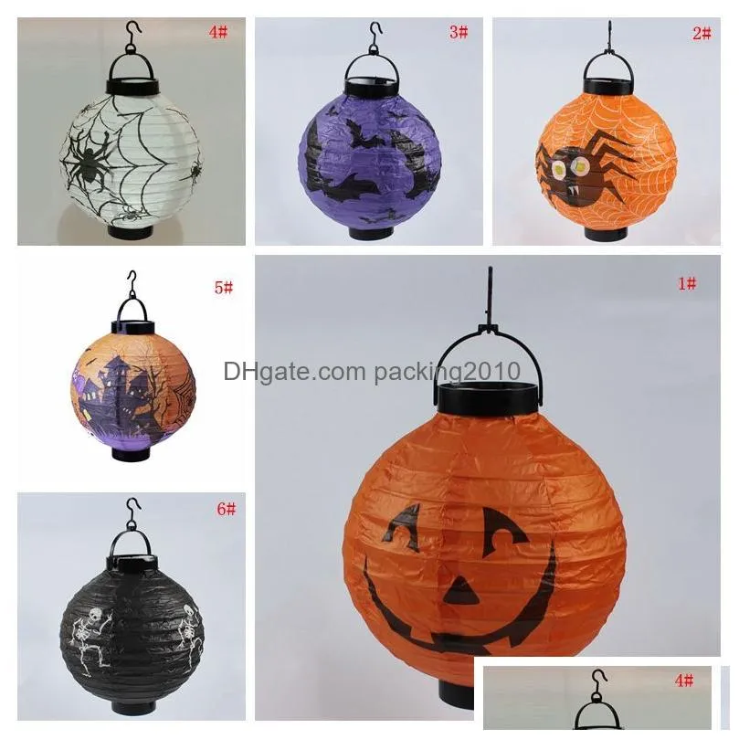DHgate.com:Spooky Halloween Paper Lanterns - Foldable Hanging LED Glow ...