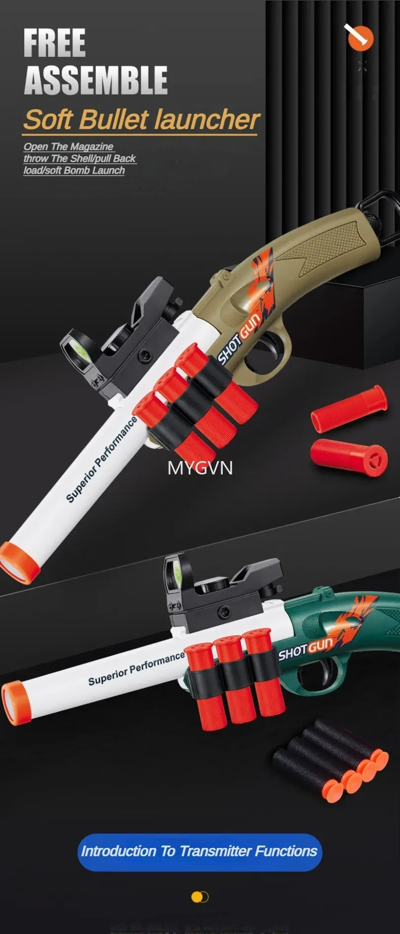 S686 Spray Soft Bullet Spielzeugpistole Shell Ejection Launcher Manuell Geladene Schrotflinte ...