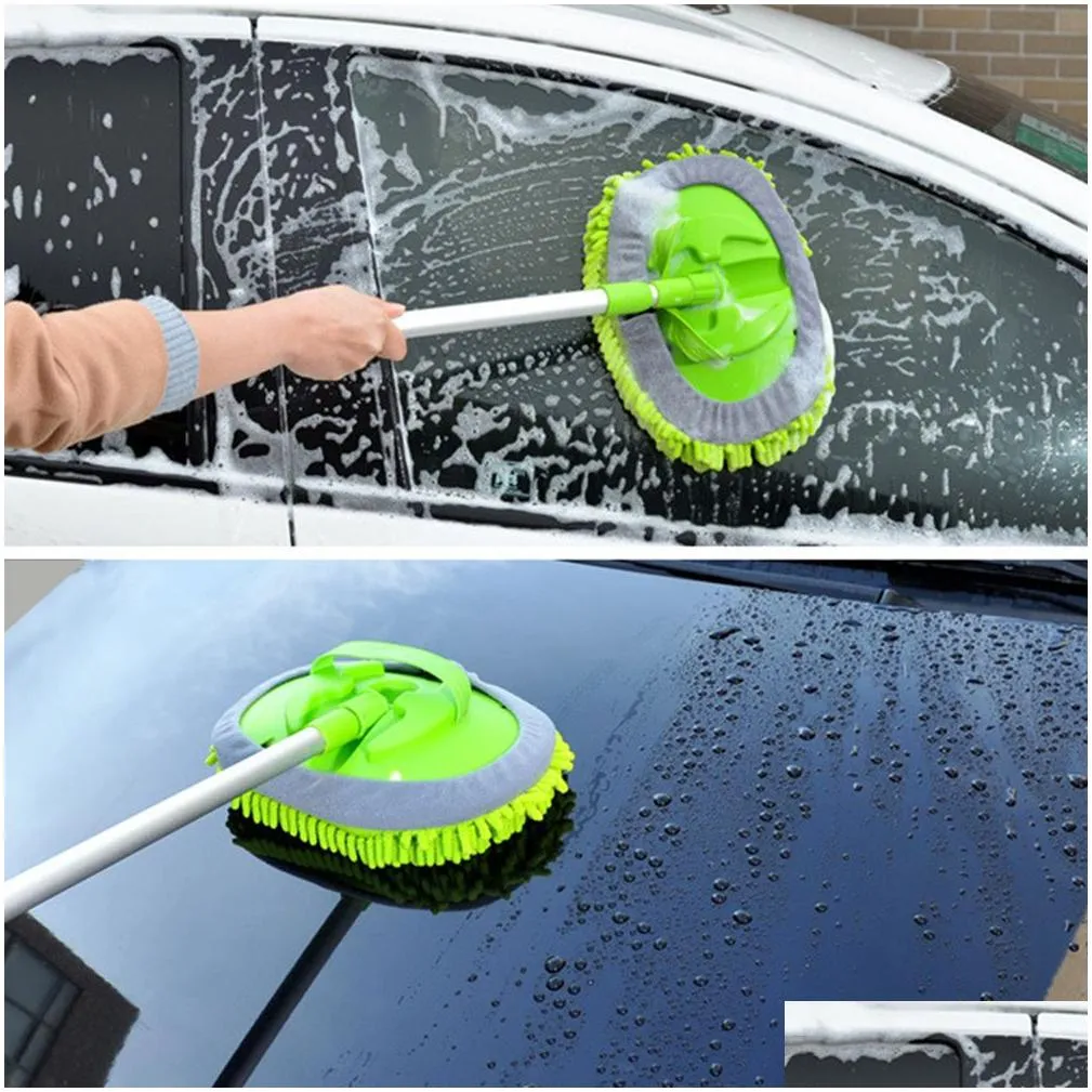 DHgate.com:Retractable Car Wash Mop with Brush Head, Detachable Dual ...