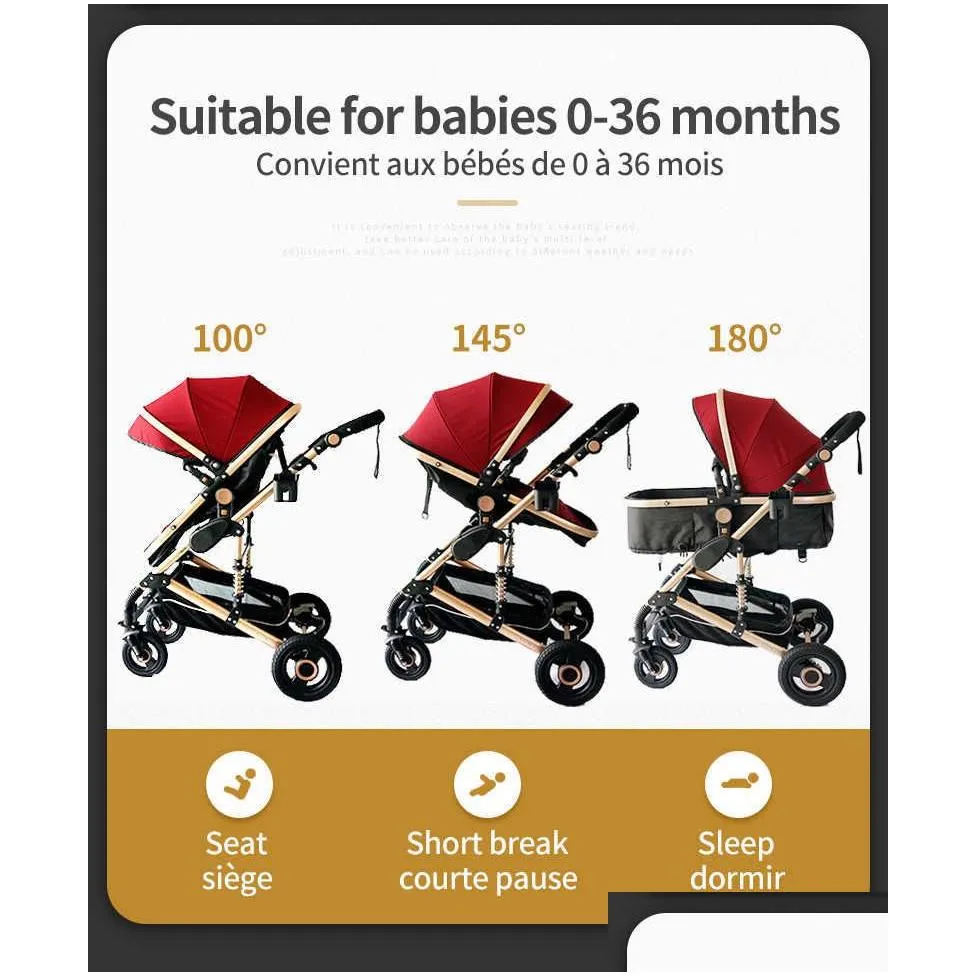 DHgate.com:Pink 3-in-1 Luxury Baby Stroller Set: Car Seat, Travel Pram ...