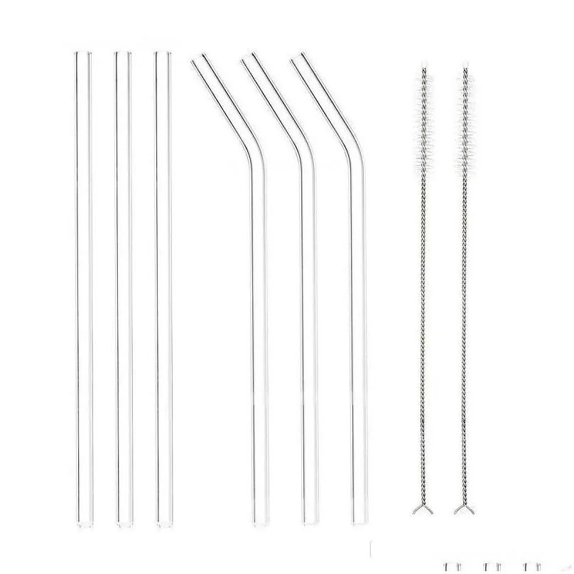 DHgate.com:Reusable Eco-Friendly Clear Glass Drinking Straws with ...