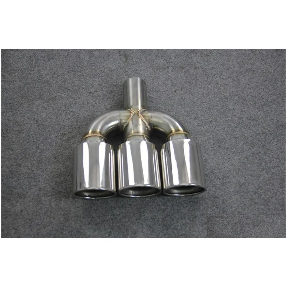 DHgate.com:Three-Out Outlet 76/89mm 304 Stainless Steel Car Exhaust ...