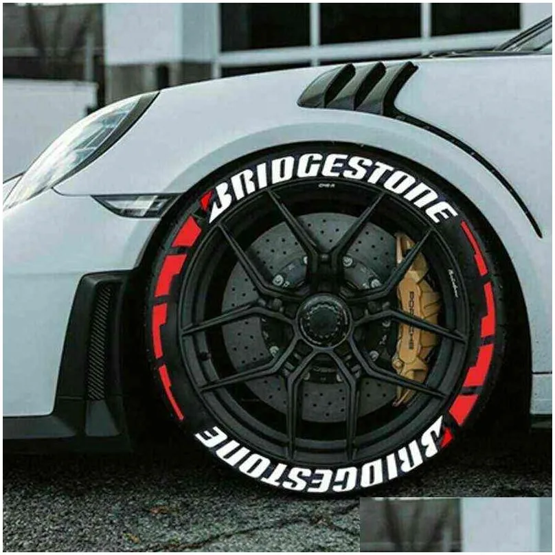 Tire Letter Sticker Decals | Custom DIY Motorcycle Car Wheel Rim ...