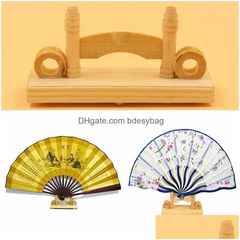 DHgate.com:Japanese-Style Wooden Folding Fan Display Stand Handheld ...