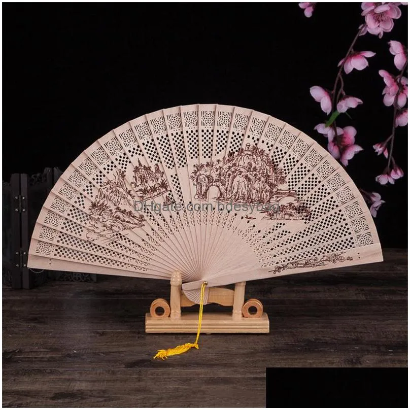 DHgate.com:Japanese-Style Wooden Folding Fan Display Stand Handheld ...