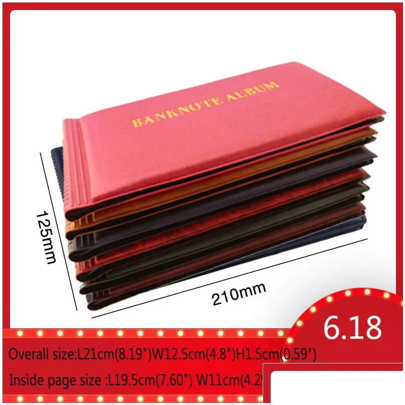 DHgate.com:Banknote Album - 40 Clear Pockets, Paper Money Currency ...