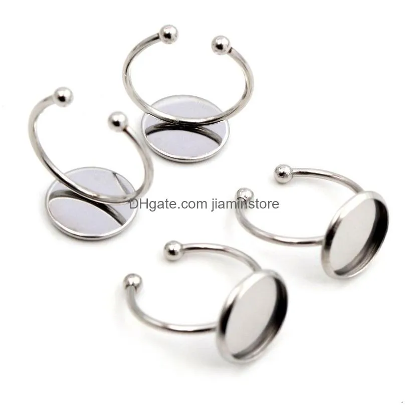 DHgate.com:6-20mm Stainless Steel Ring Base Settings for DIY Jewelry ...