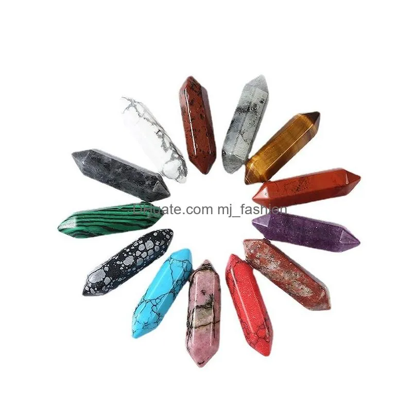 DHgate.com:Hexagon Prism Natural Quartz Crystal Pillar Statue for ...