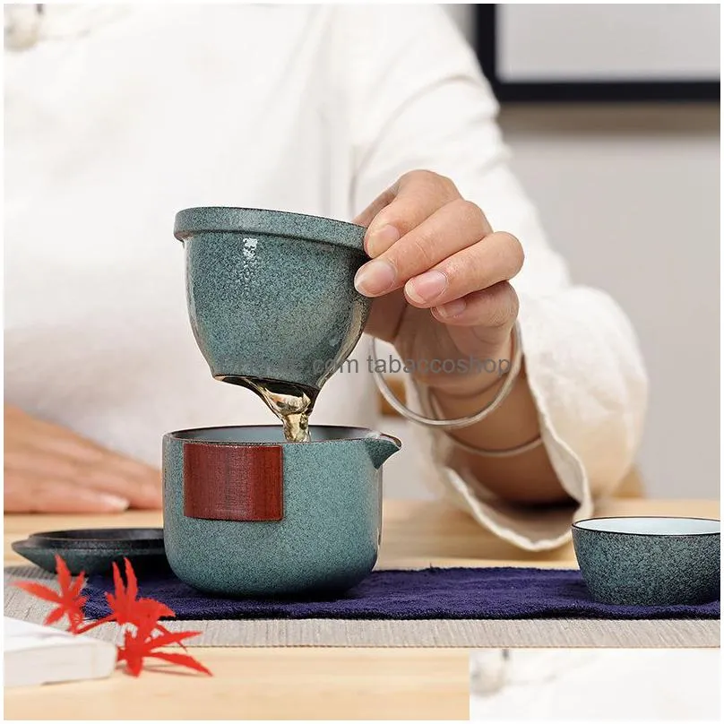 DHgate.com:Tangpin Ceramic Teapot Gaiwan Tea Cup Porcelain Portable ...