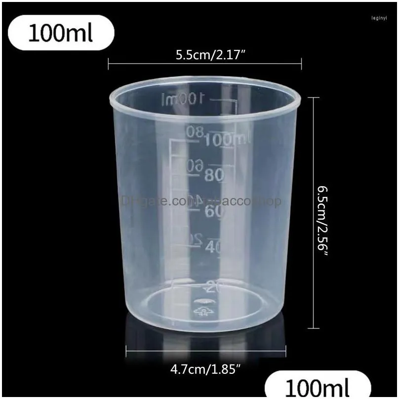 DHgate.com:Lab Supplies 10Pieces 100Ml Plastic Transparent Measuring ...