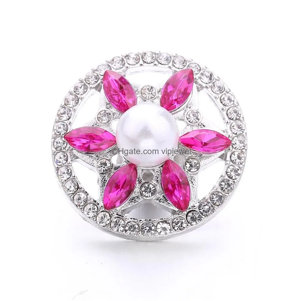 DHgate.com:Flower Shape Crystal Snap Buttons Rhinestone Jewelry ...