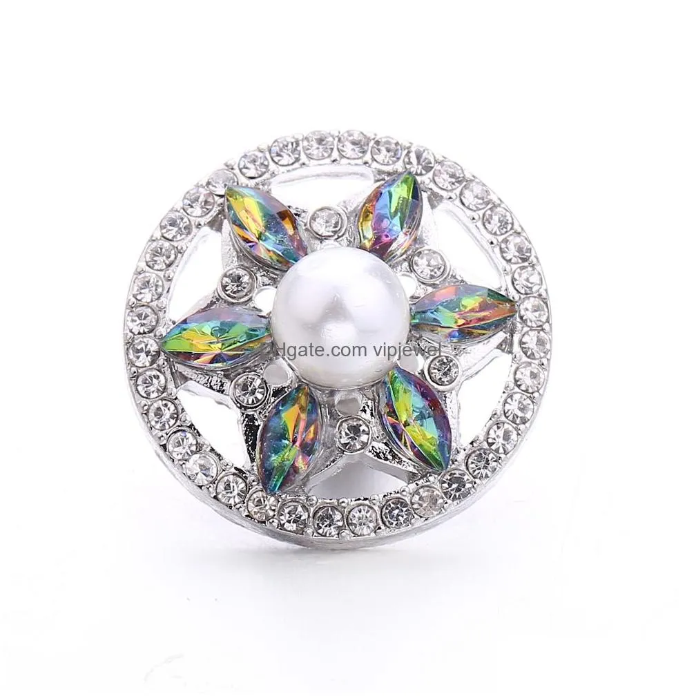 DHgate.com:Flower Shape Crystal Snap Buttons Rhinestone Jewelry Findings - 18mm DIY Necklace ...