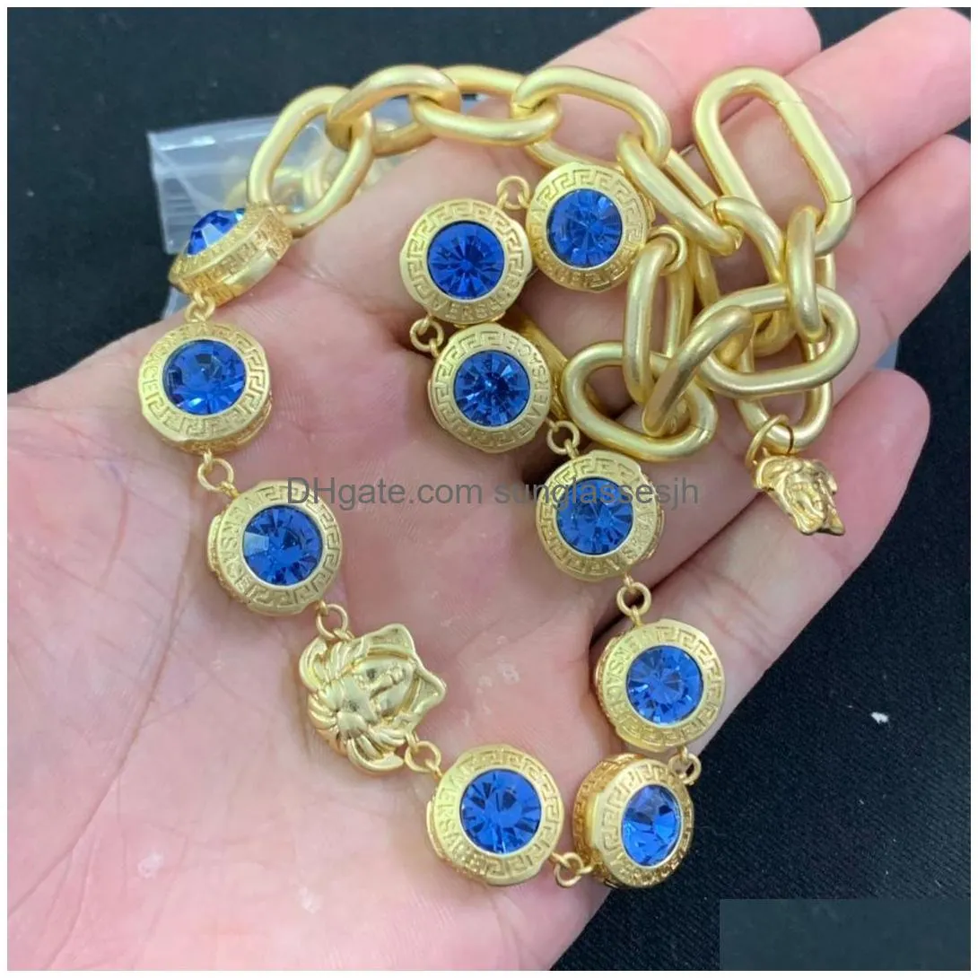 DHgate.com:Blue Resin Crystal Necklace Bracelet Earring Rings Set ...
