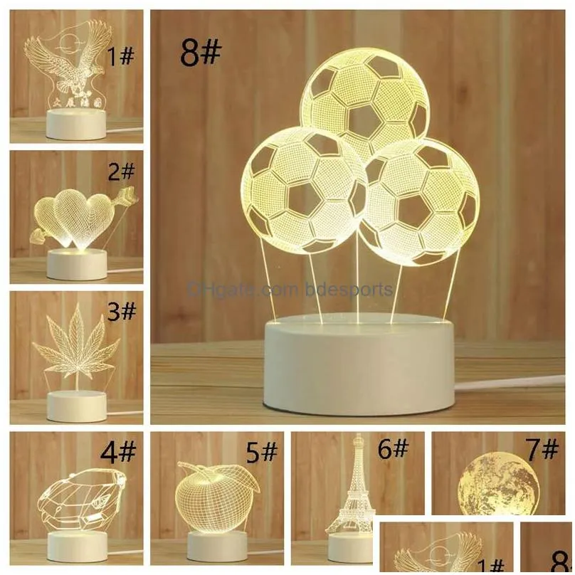 DHgate.com:Creative 3D Night Light, Colorful Pattern Table Lamp ...
