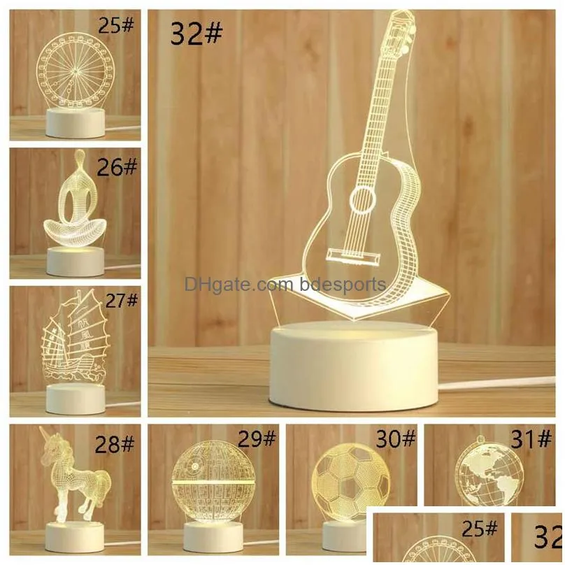 DHgate.com:Creative 3D Night Light, Colorful Pattern Table Lamp ...