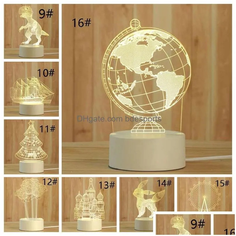 DHgate.com:Creative 3D Night Light, Colorful Pattern Table Lamp ...