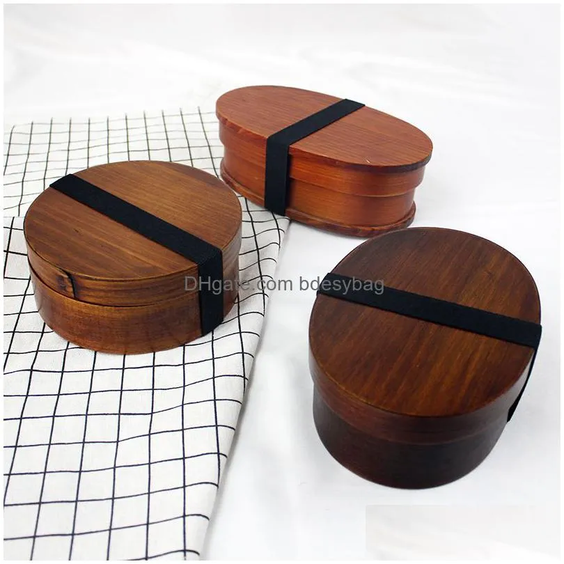 DHgate.com:Lunch Boxes Japanese Bento Student Wooden Box Cam Traveling ...